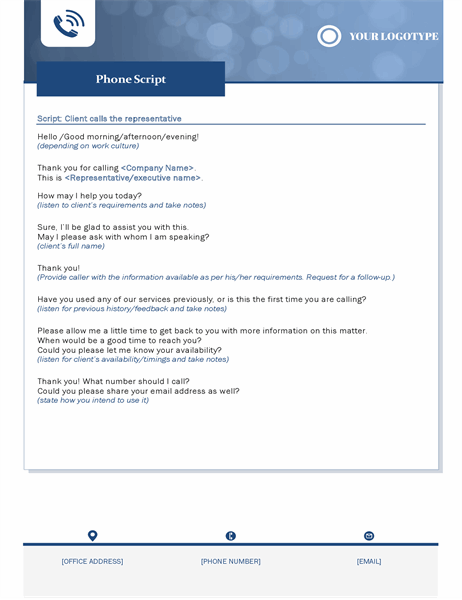 Phone Script Small Business