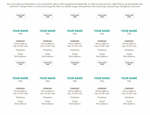 Business Cards 10 Per Page 
