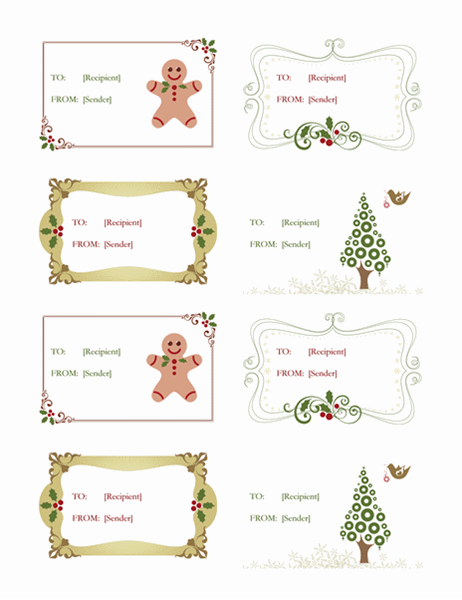 Christmas Gift Tag Template Microsoft Word For Your Needs