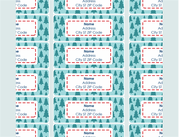 Free Christmas Return Address Label Templates 30 Per Sheet Arts Arts