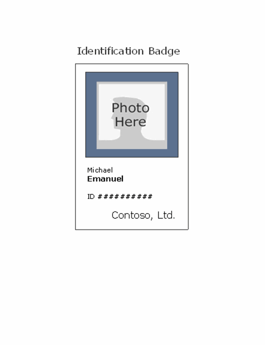 Free Badge Template For Word