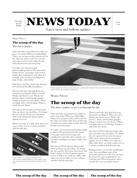 Create A Newspaper Article Template Collection
