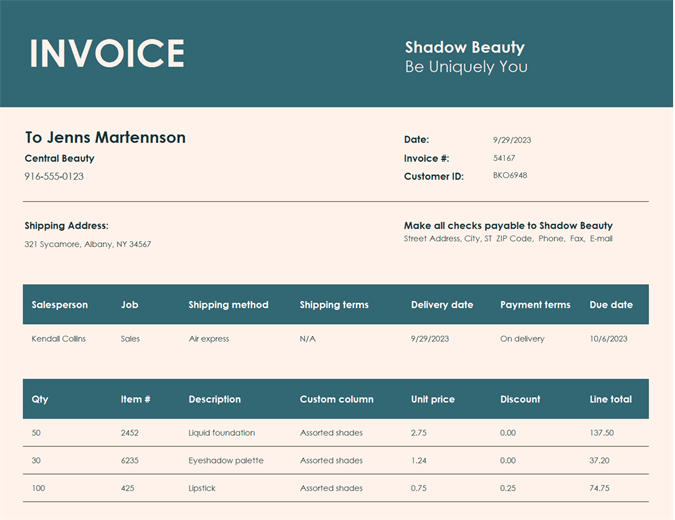 Sales Invoice Sales Invoice Template For Excel MiltonTapia814e