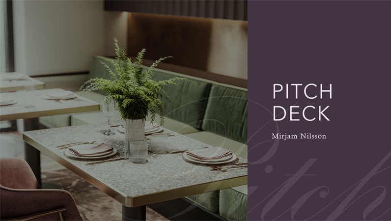 Restaurant Pitch Deck
