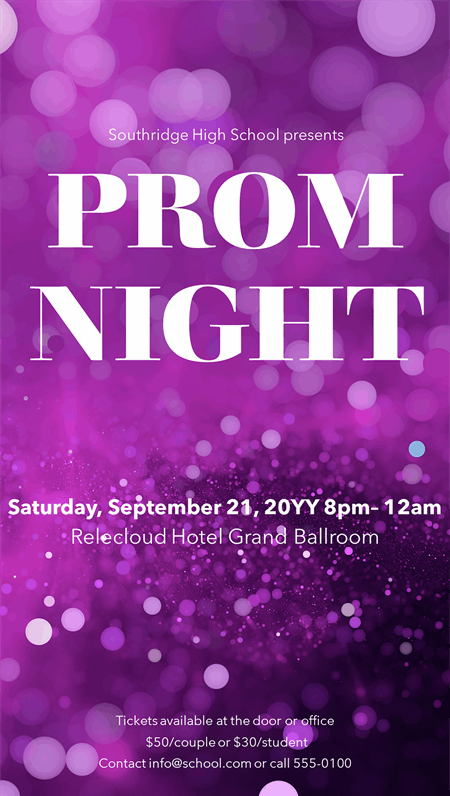 Prom Poster Template Free