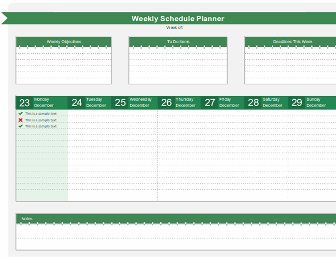 Weekly Schedule Planner