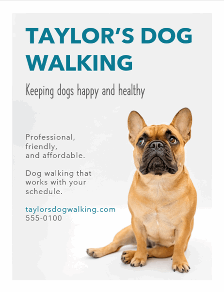Dog Walking Flyer Template Free Download
