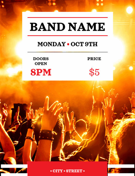 Red Band Gig Flyer
